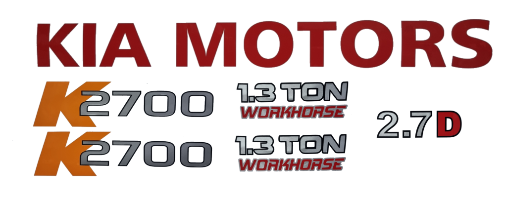 Kia Workhorse K2700 Full Sticker Set – Vaap