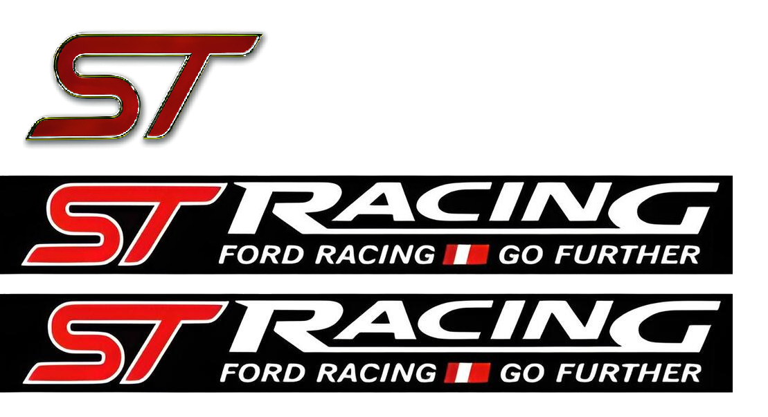 Ford ST styling set: Gel decal and ST Racing stickers. – Vaap