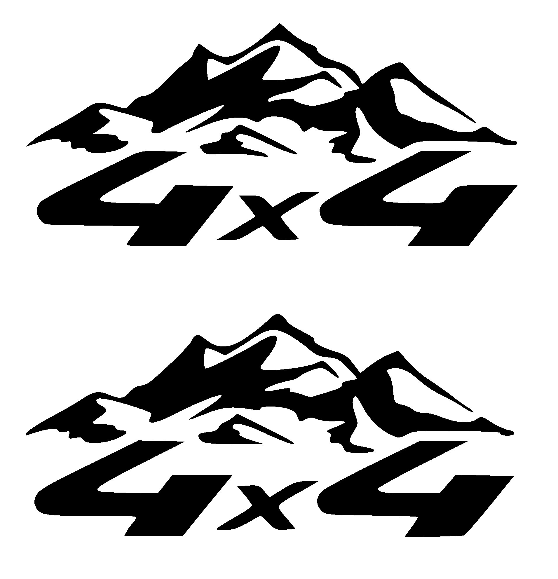 Decorative 4×4 Sticker with Mountains – Vaap