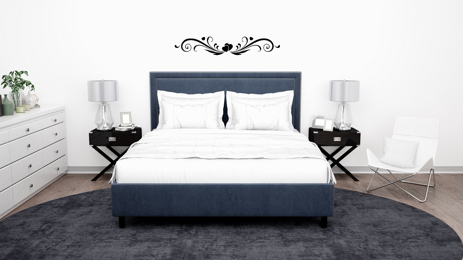 Heart Flourish Border Vinyl Wall Decor – Vaap